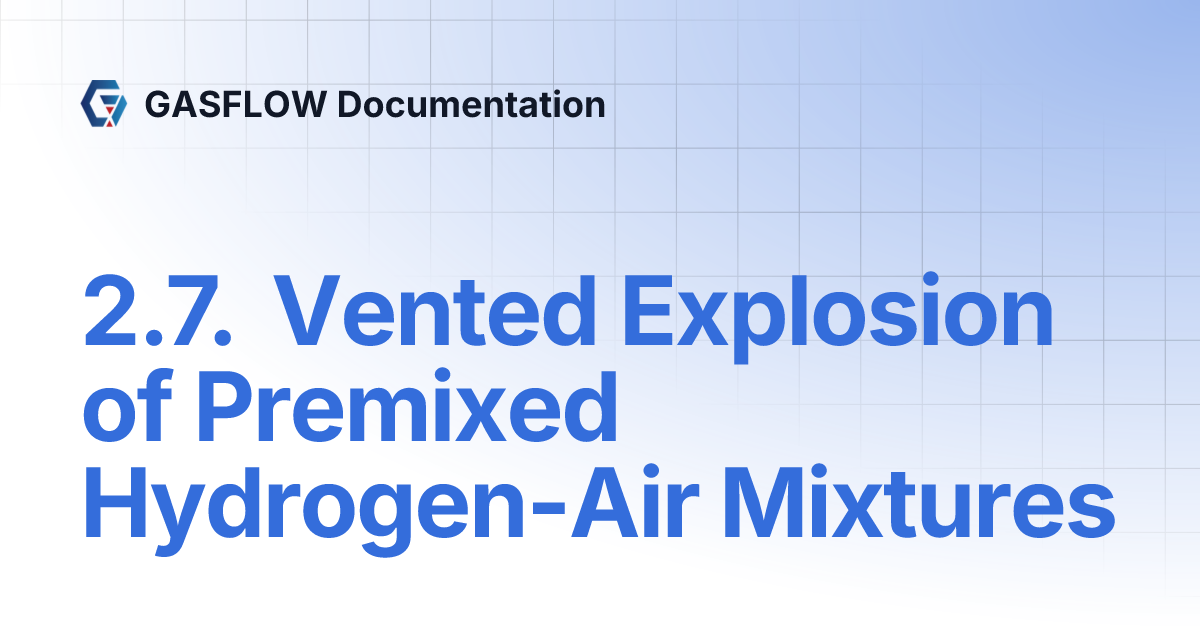 2.7. Vented Explosion of Premixed Hydrogen-Air Mixtures | GASFLOW Documentation