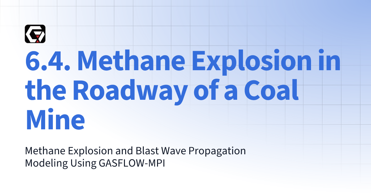 6.4. Methane Explosion in the Roadway of a Coal Mine | GASFLOW ...