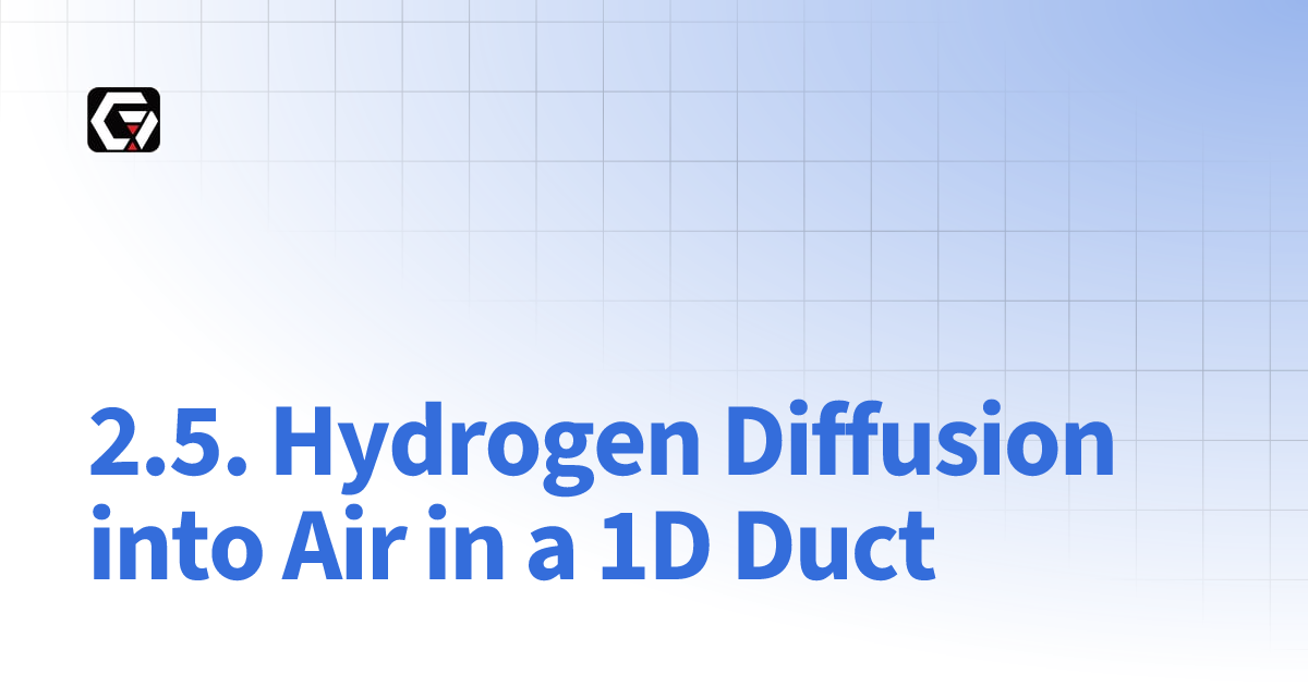 2.5. Hydrogen Diffusion into Air in a 1D Duct | GASFLOW Documentation