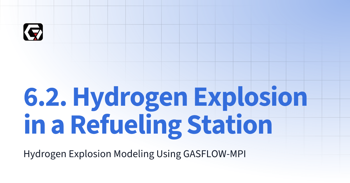 6.2. Hydrogen Explosion in a Refueling Station | GASFLOW Documentation