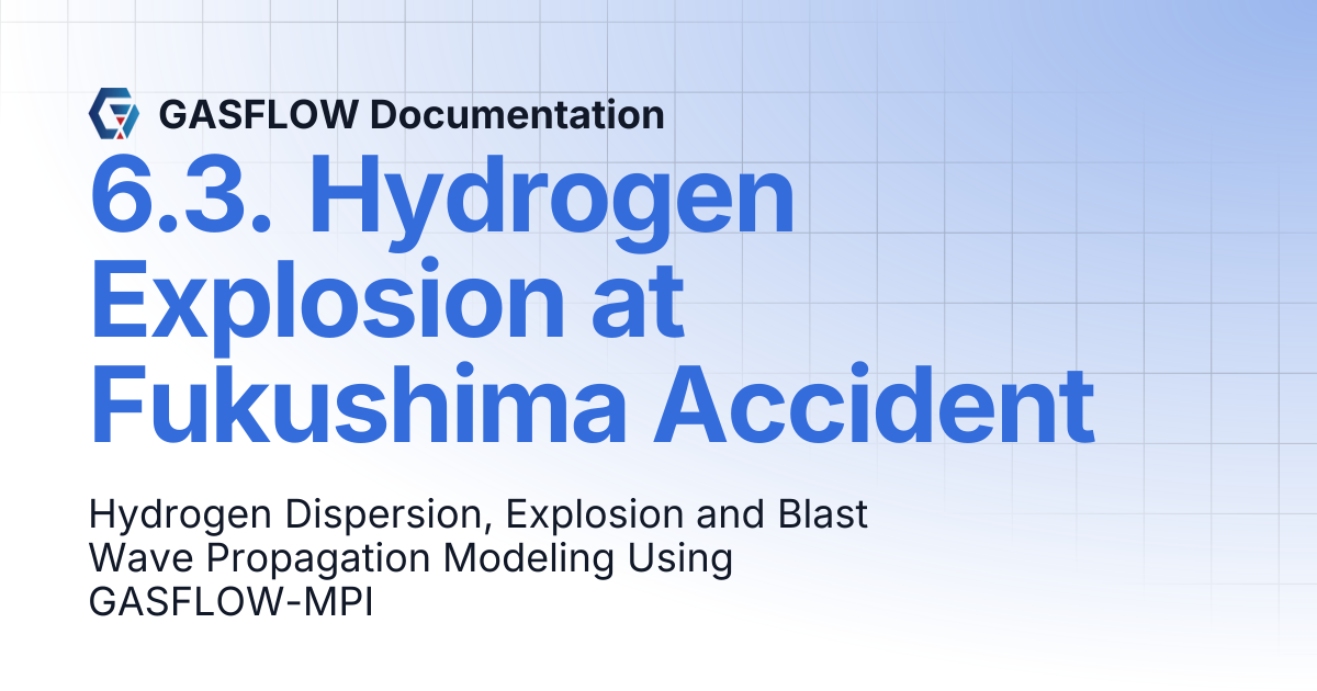 6.3. Hydrogen Explosion at Fukushima Accident | GASFLOW Documentation